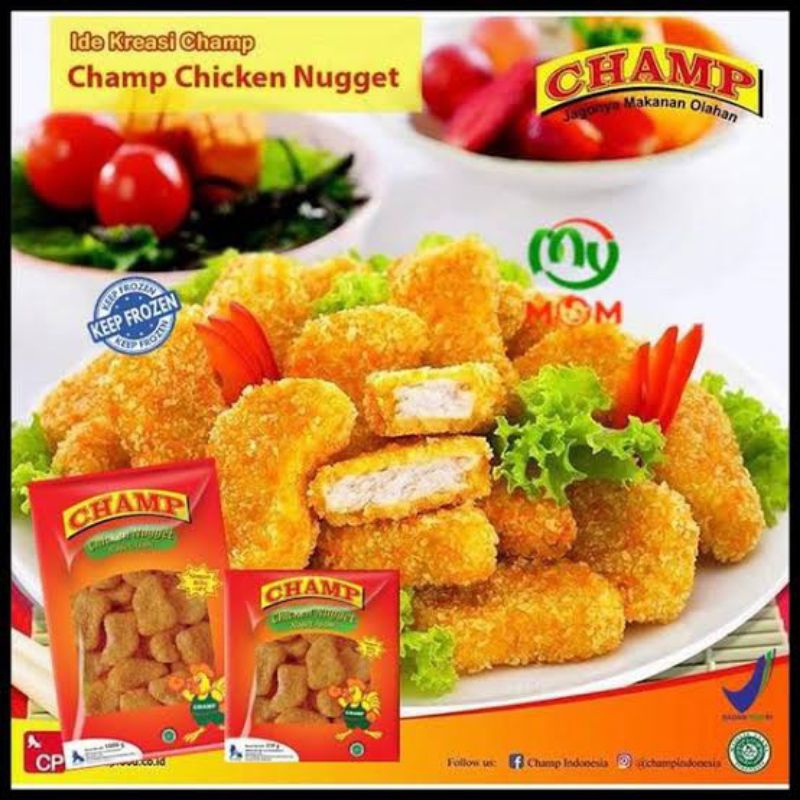 Jual champ nugget ayam ori 500gr | champ nugget ayam ori 1 kg | Shopee ...