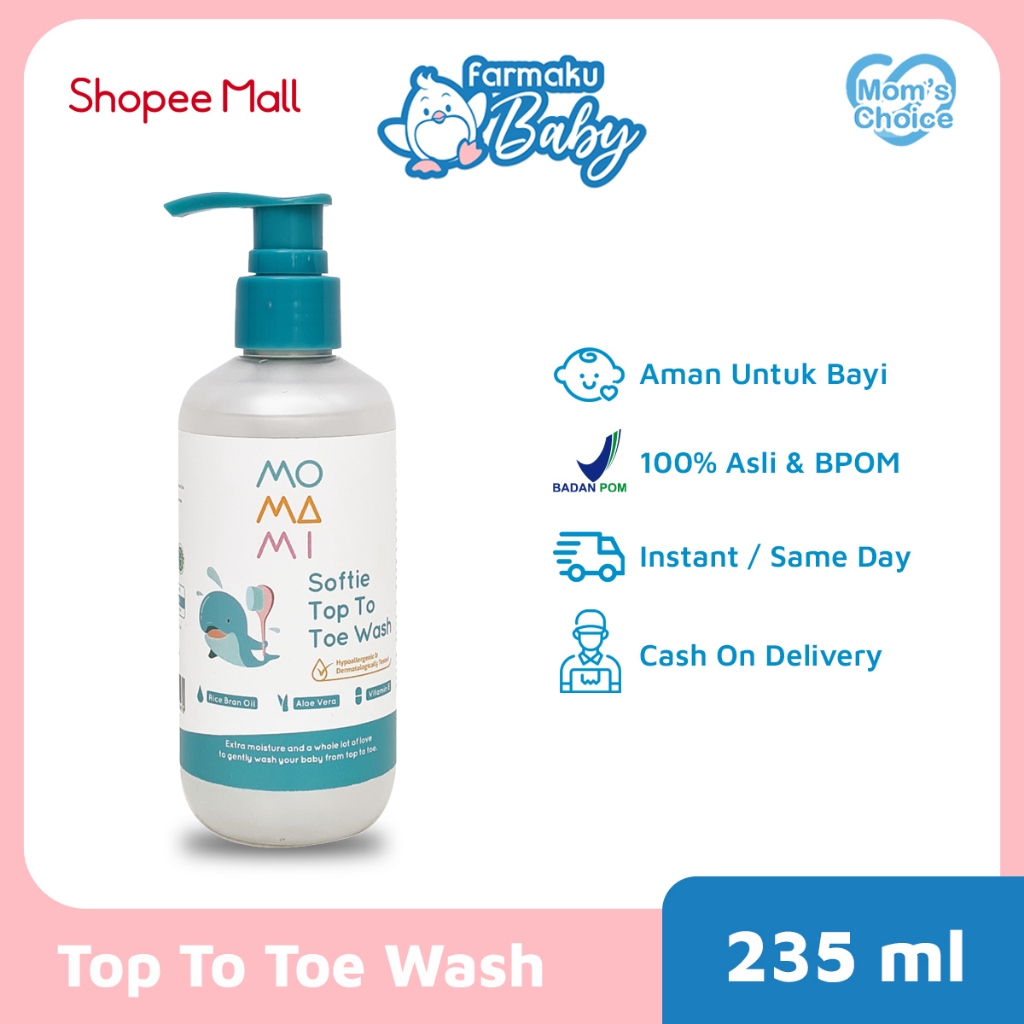 Jual Momami Softie Top To Toe Wash 235 ml | Shopee Indonesia