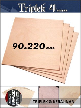 Jual Triplek 4mm 90x220 cm (isi 3 lembar) (Plywood Multiplek 4 mm 90 x ...