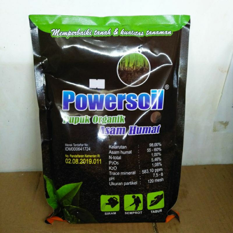 Jual POWERSOIL POWER SOIL 1 KG PUPUK ORGANIK ASAM HUMAT KEMASAN PABRIK | Shopee Indonesia