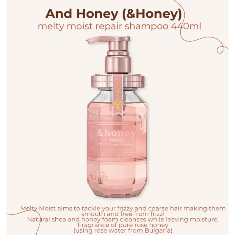 Jual and honey hair MELTY shampoo treatment, hair pack, hair oil japan jepang original | Shopee ...