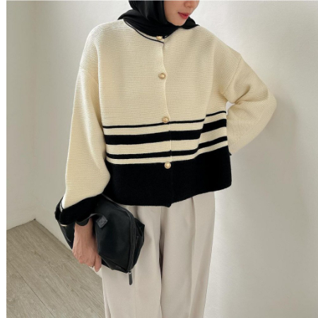 Jual Cardigan Kancing Zumna - Outfit rajutan casual atasan wanita ...