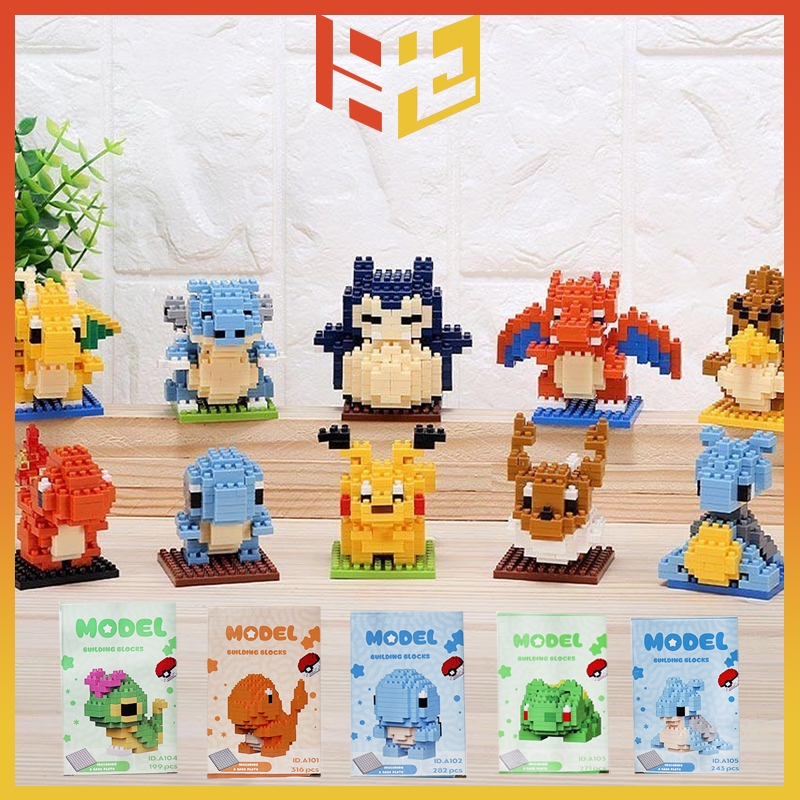 Jual Mainan Anak 3D Nano Block Pokemon Character Pikachu Mainan Balok ...