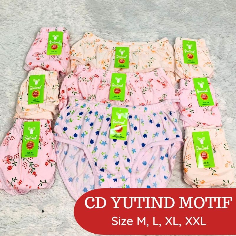 Jual ( 3PCS ) Cd Celana Dalam Wanita Yutind Sablon Motif By Golden Nick CELANA DALAM WANITA ...