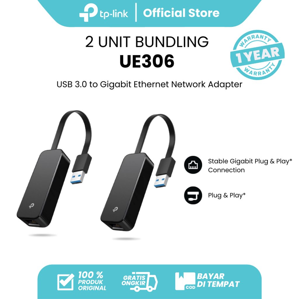 Jual TP-LINK UE306 USB 3.0 to Gigabit Ethernet Network Adapter USB NEW ... Jual TP-LINK UE306 USB 3.0 to Gigabit Ethernet Network Adapter USB NEW ...