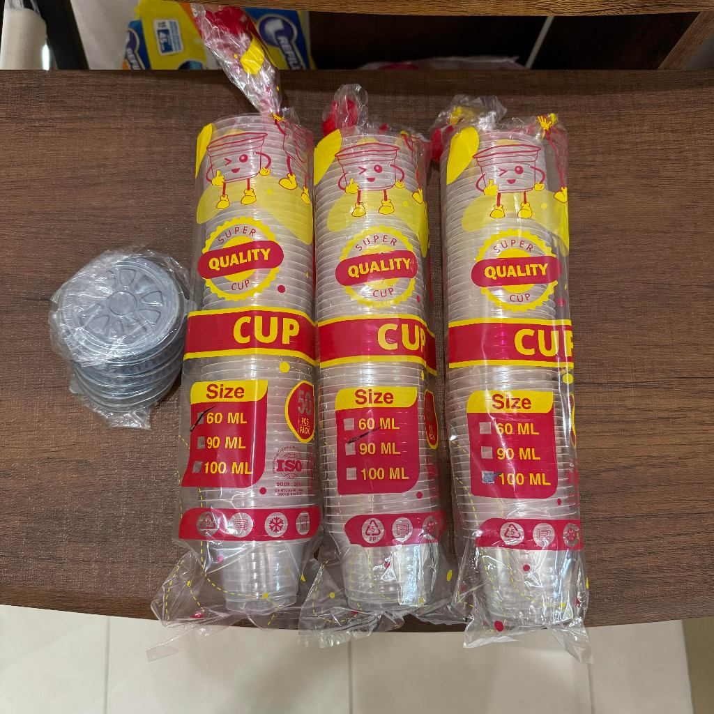 Jual Cup Pudding 60ml 90ml 100ml TIPTOP @50 Pcs / Gelas Plastik Kecil ...