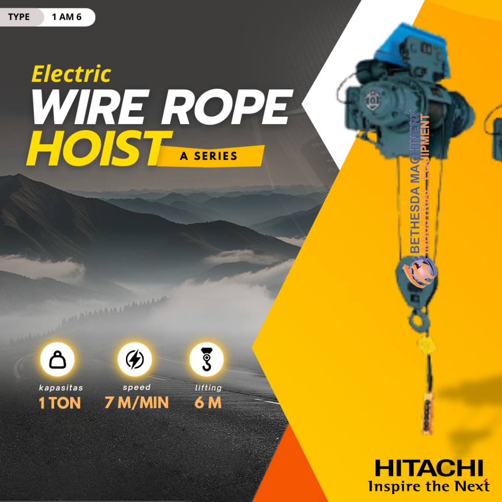 Jual Wire Rope Hoist Electric 1 ton Hitachi | Shopee Indonesia
