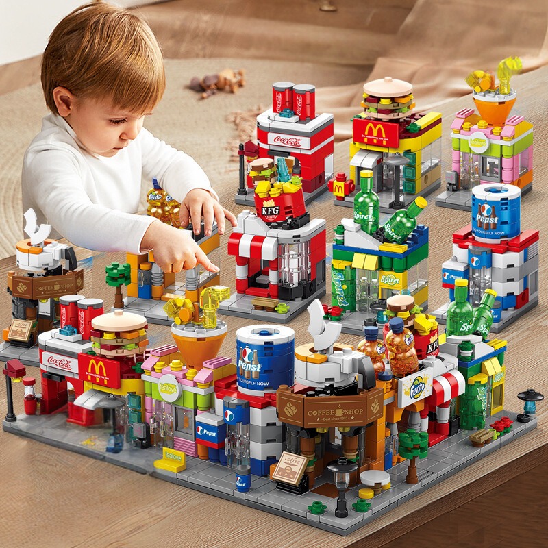 Jual Mainan Blok Seri Toko Burger Model Mainan Edukasi Mainan Bricks ...