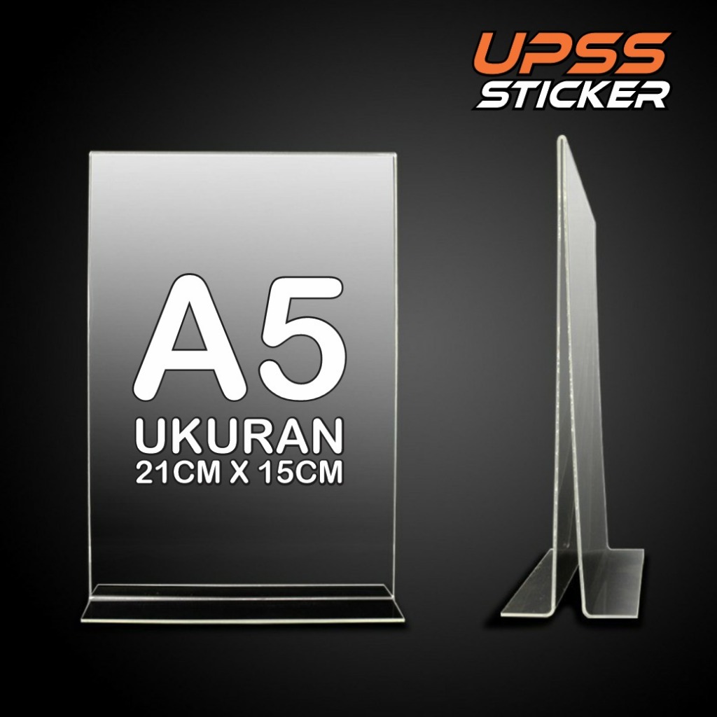 Jual Akrilik Acrylic A5 Tent card daftar menu nomor meja stand Qris ...