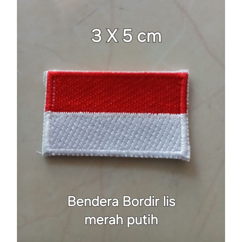 Jual (DISKON HARGA GROSIR) BENDERA MERAH PUTIH BORDIR ( LIS MERAH PUTIH ...