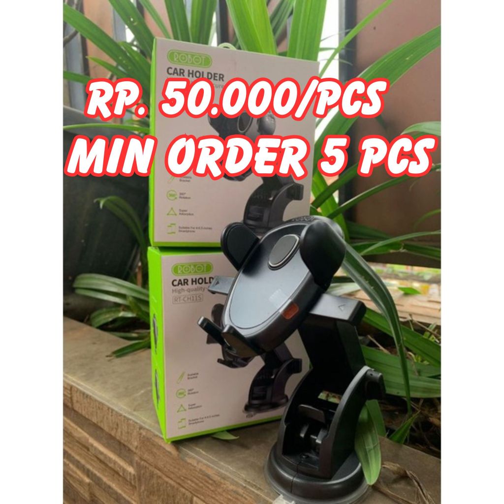 Jual Rp. 50.000 Min 5 Pcs // Car holder robot rt-ch03 360 rotable var ...