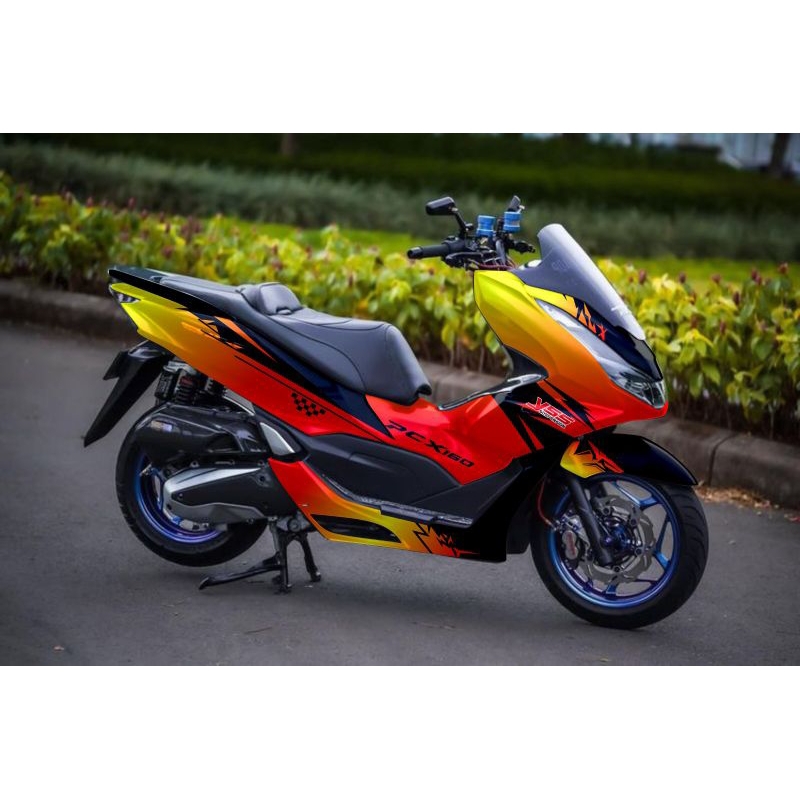 Jual decal stiker variasi motor Honda PCX 160/150 full body striping ...