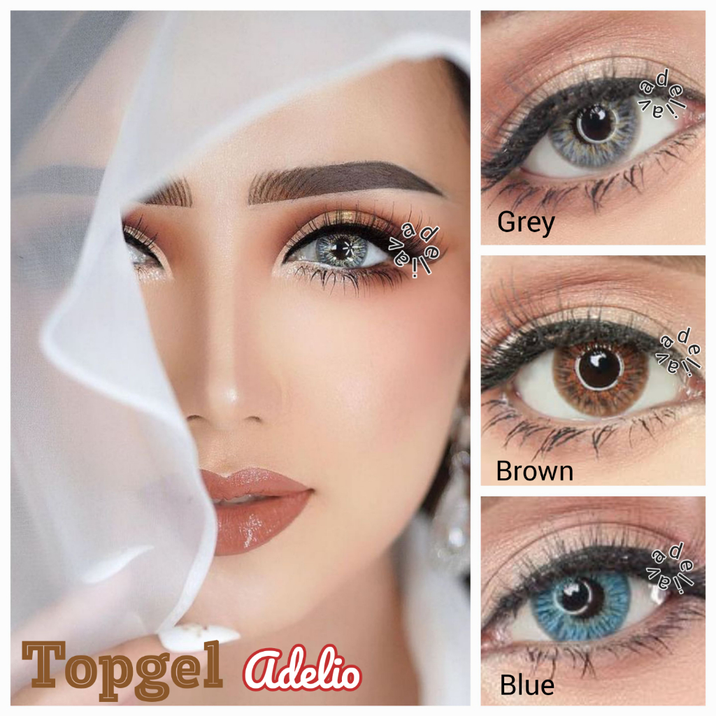 Jual SOFTLENS TOPGEL ADELIO BROWN GREY BLUE By EOS Dia. 14.5 mm NORMAL ...