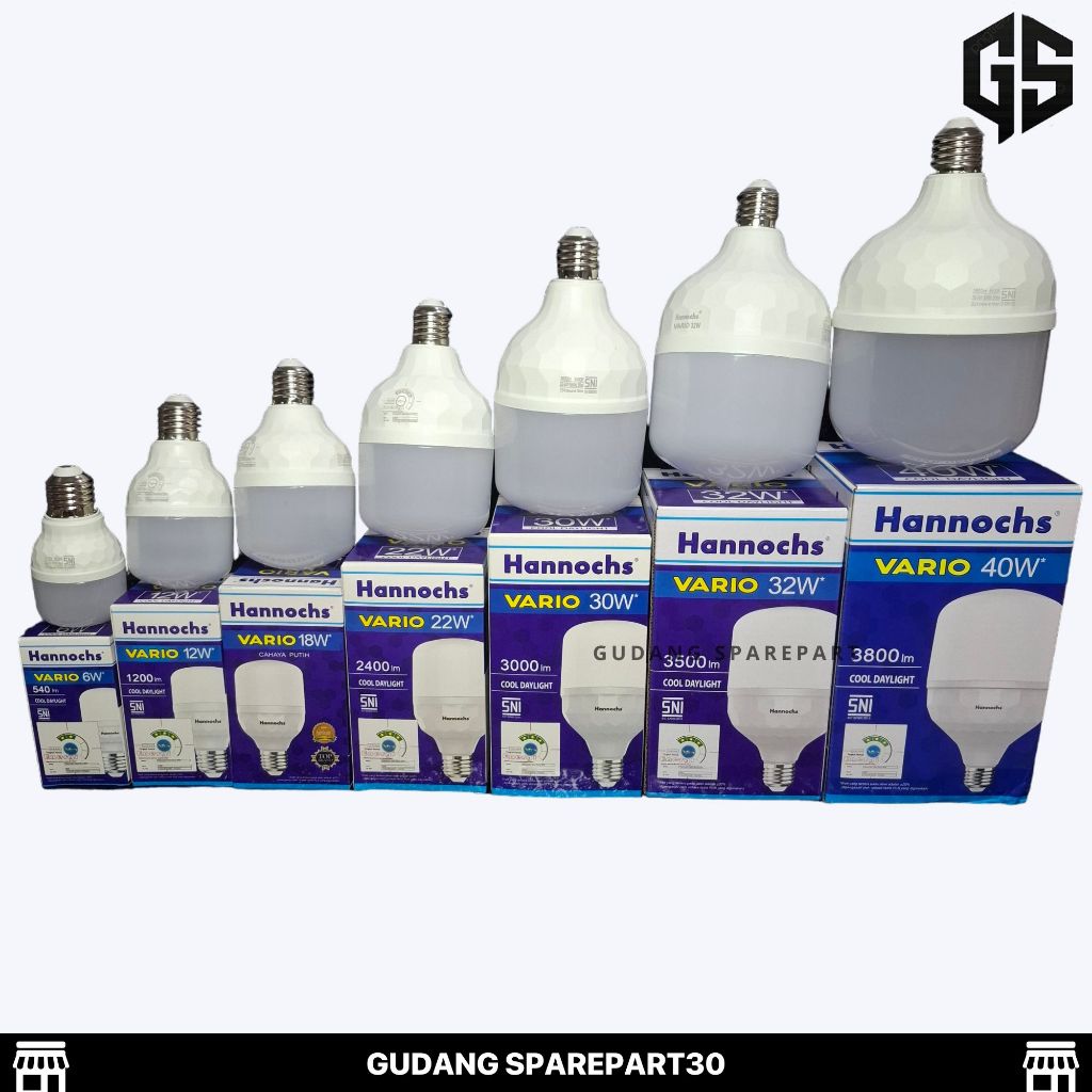 Jual Lampu LED Hannochs Vario 6W 12W 18W 22W 30W 32W 40W | Shopee Indonesia