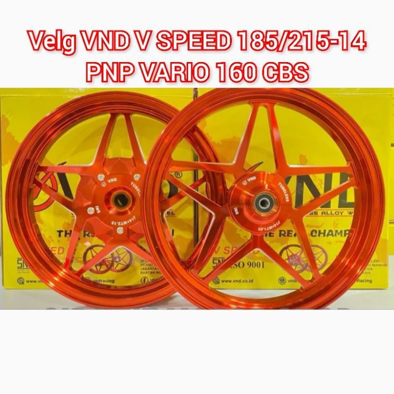 Jual Velg VND V SPEED V2 VARIO 160 CBS VND Vspeed Bintang Vario 160 185/215-14 | Shopee Indonesia