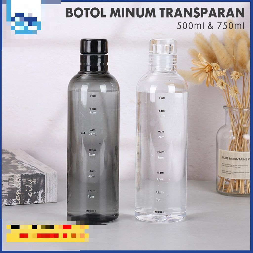 Jual Botol Minum 500ml & 750ml | Botol Minum Transparan / Botol ...