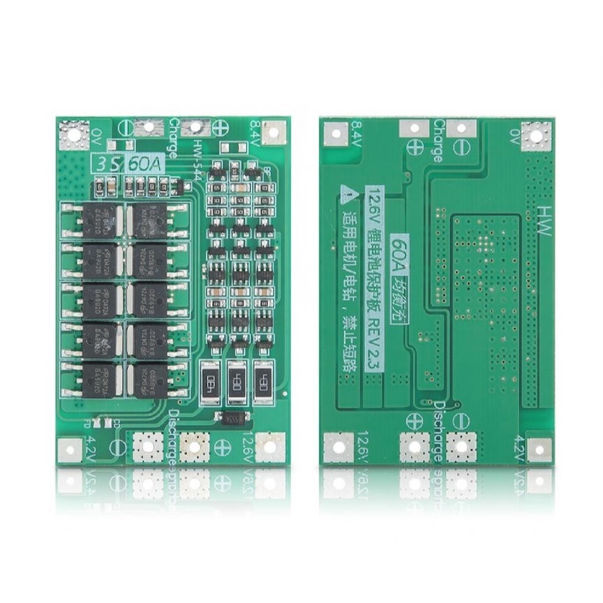 Jual 3S 12V 60A BMS Lithium Battery Protection Board Balance dan ...