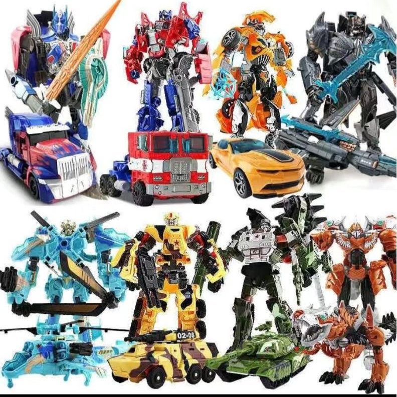 Jual mainan robot transformasi optimus prime bumblebee figure ...