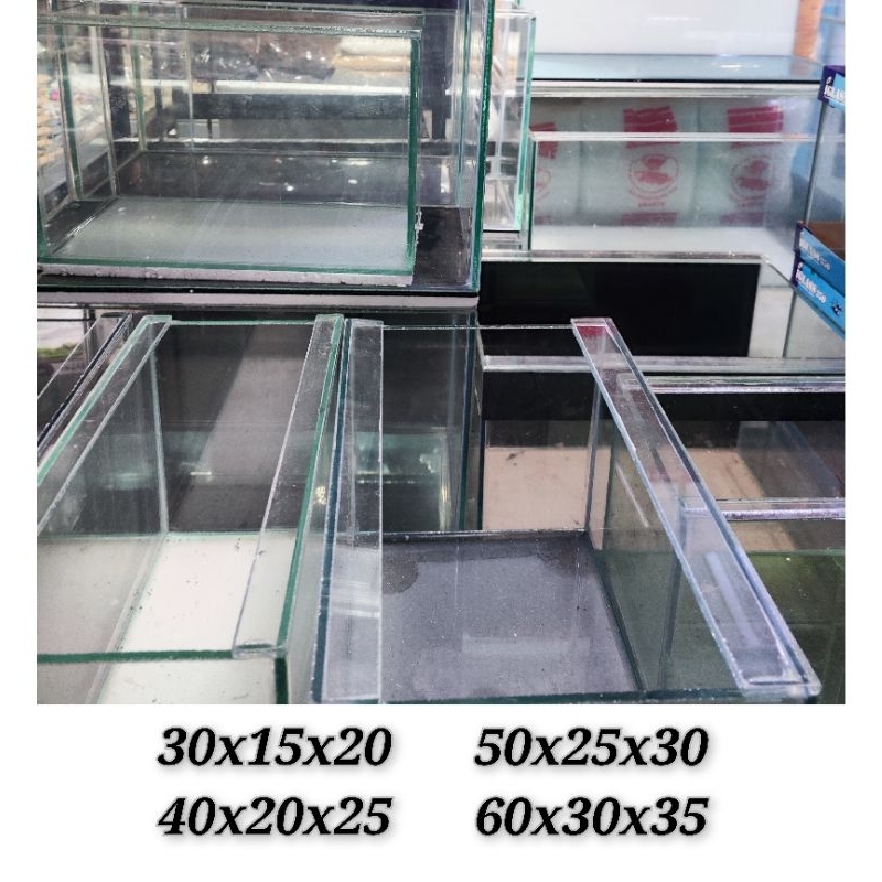 Jual Aquarium Kaca Ukuran 30, 40, 50, 60, 80 Cm Background | Shopee ...