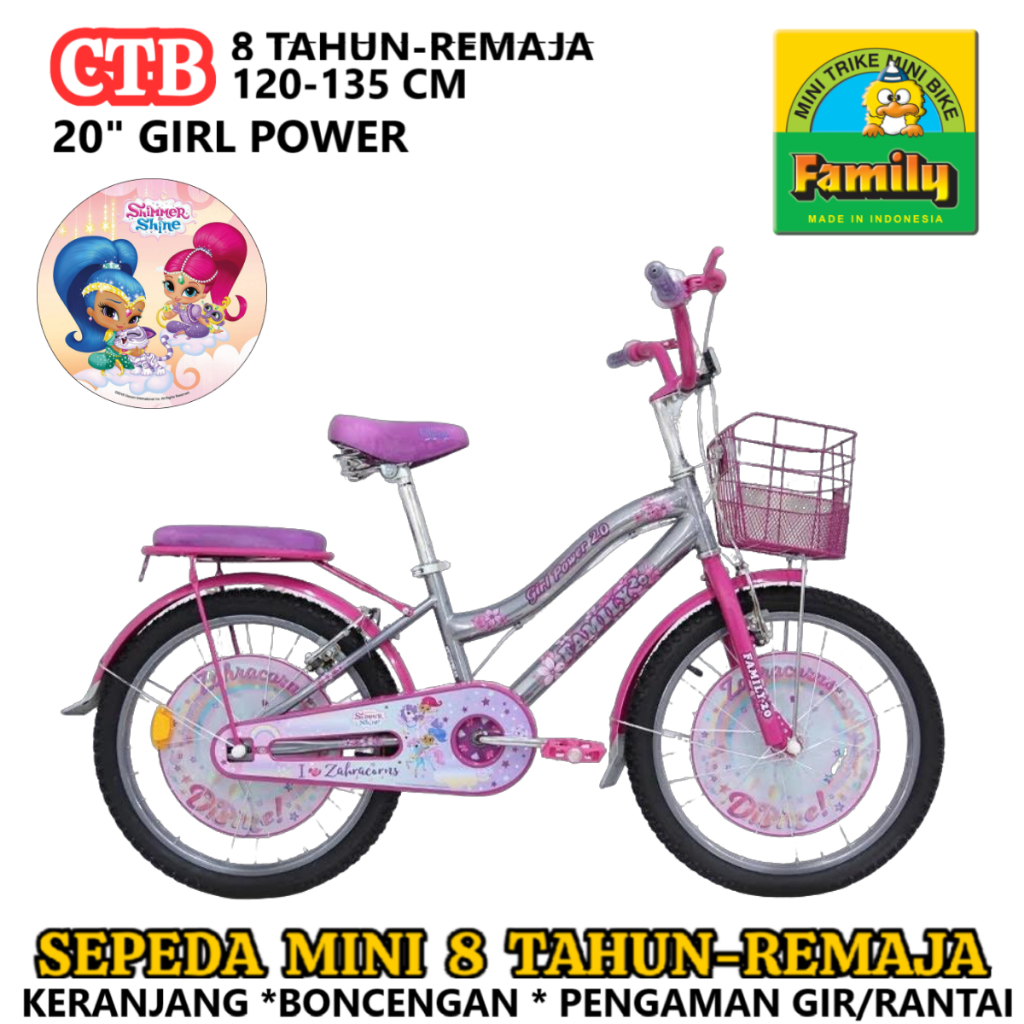 Jual Sepeda CTB Family Girl Power CTB 8 Tahun-Remaja 20 Inci Low-Step ...