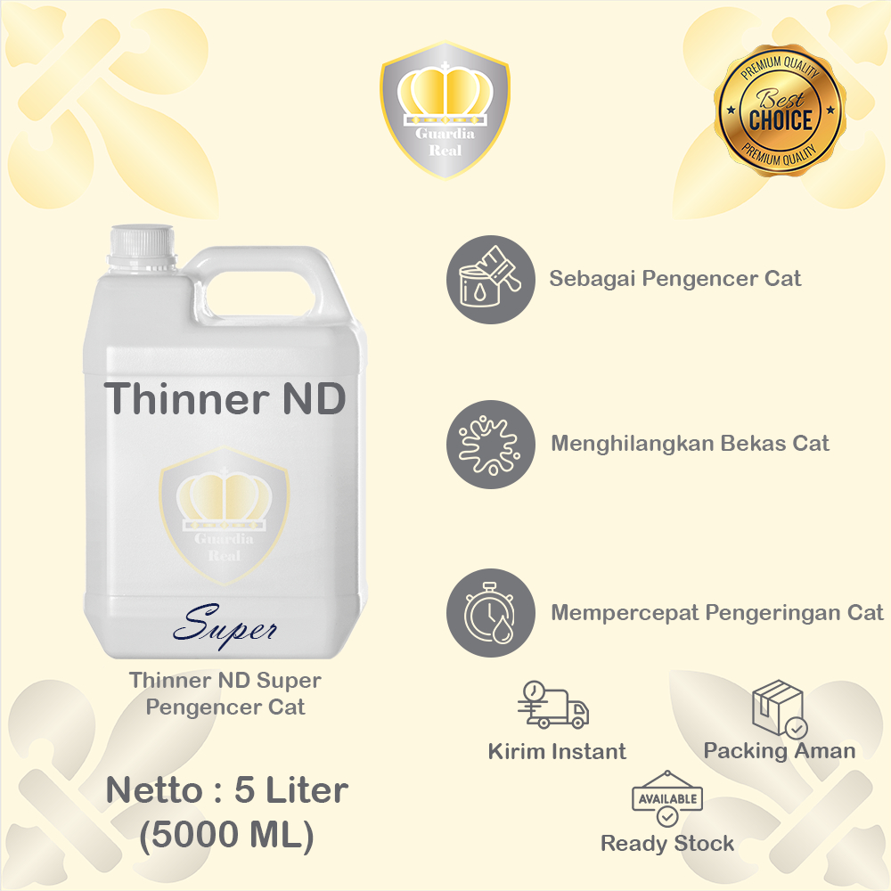 Jual Thinner ND Super 5 Liter/ Tiner ND Super 5 Liter/ Tener ND Super 5 ...