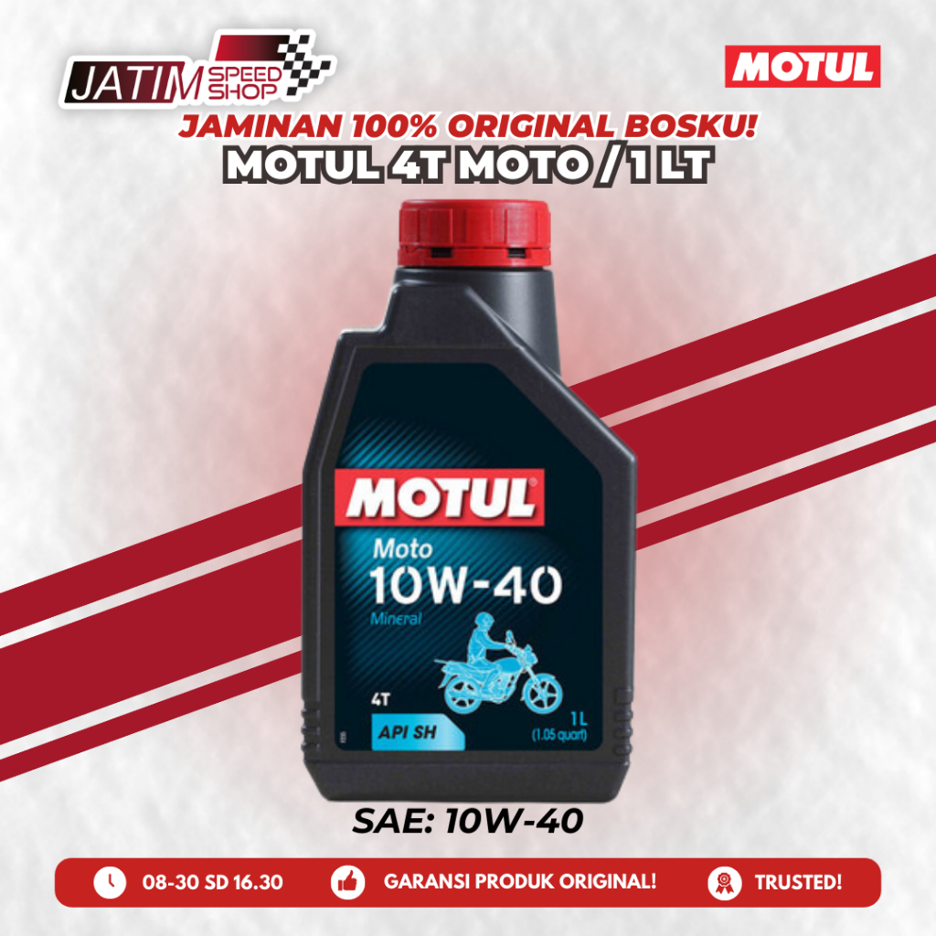 Jual Oli Motul 4T 4 Tak Moto SAE 10W-40 1000 ML / 1 LT Original | Shopee Indonesia