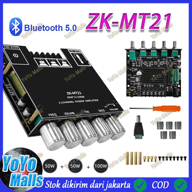 Jual Amplifier audio 【ZK-MT21】 Amplifier board Digital power amplifier Power amplifier Audio ...