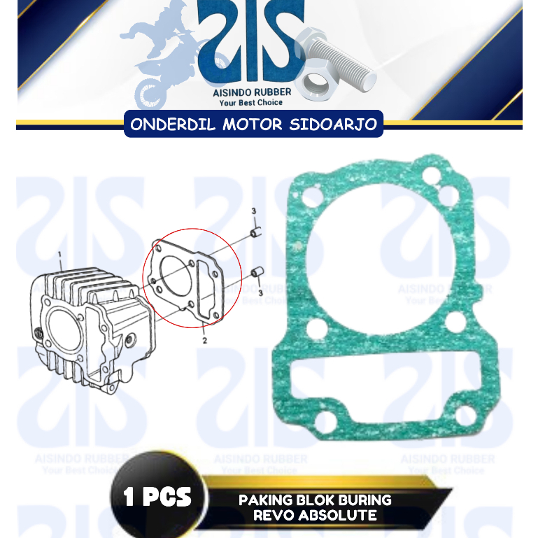 Jual PAKING BLOK BURING HONDA REVO ABSOLUTE / BB REVO ABS / REVO 110 FI / BLADE / PAKING KAS ...