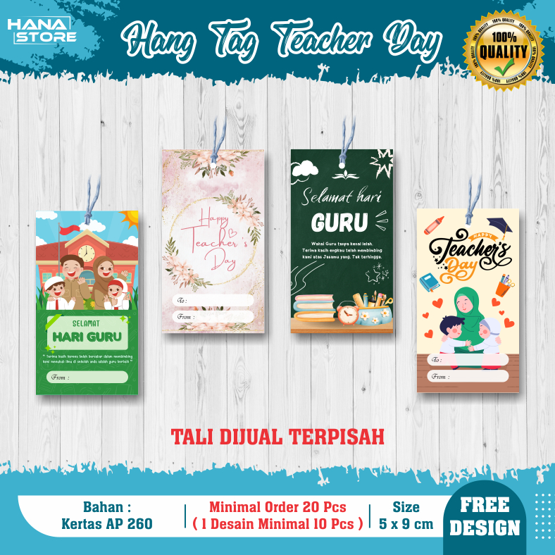 Jual Hang Tag TEACHER DAY - Gift Card - HangTag Hari Guru - Kartu ...