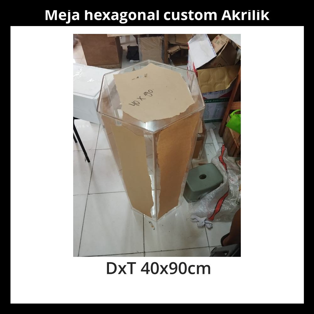 Jual Meja Hexagonal Custom Arkilik DxT 40x90cm | Shopee Indonesia