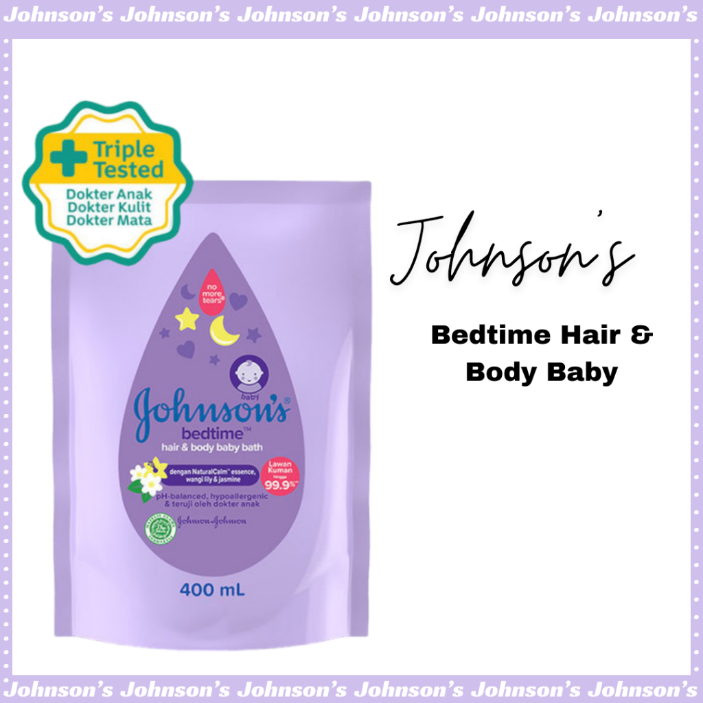 Jual Johnson Bedtime Hair & Body Baby Bath/Sabun Bayi 2in1 Refill 400ml ...