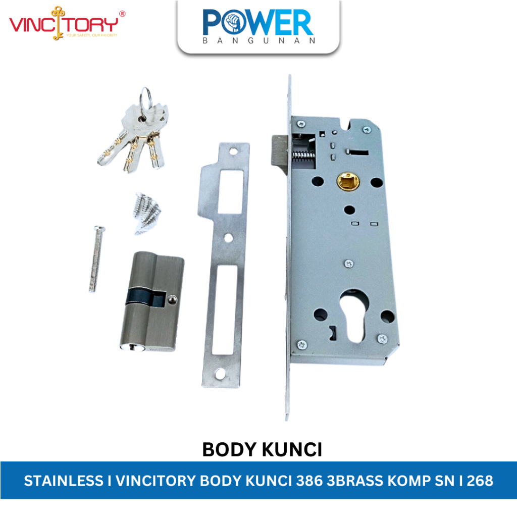 Jual Body Kunci Pintu Besar Single Silinder Komp Key / Body Kunci Lidah ...