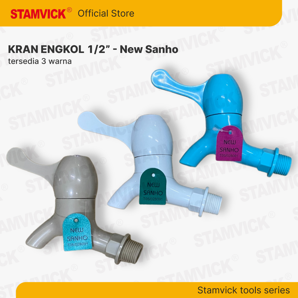 Jual Kran Pvc Tembok Engkol 1/2inch New Sanho / Keran Air Plastik Model ...