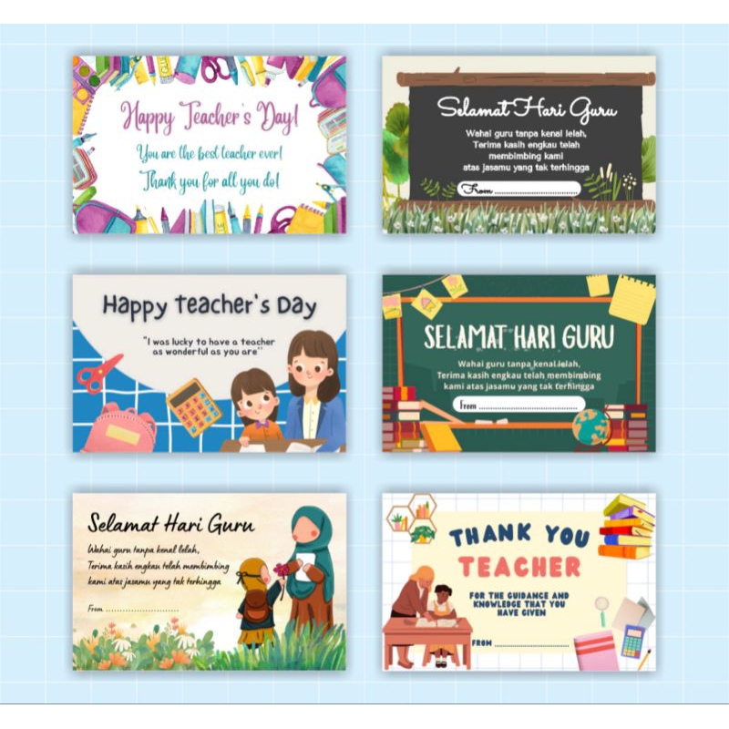 Jual Kartu Ucapan Hari Guru TEACHER'S DAY | Shopee Indonesia
