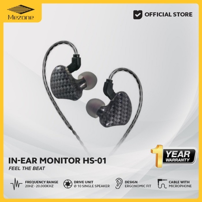 Jual Mezone HS-01 Dual Dynamic Driver In Ear Monitor Wired Earphone ...