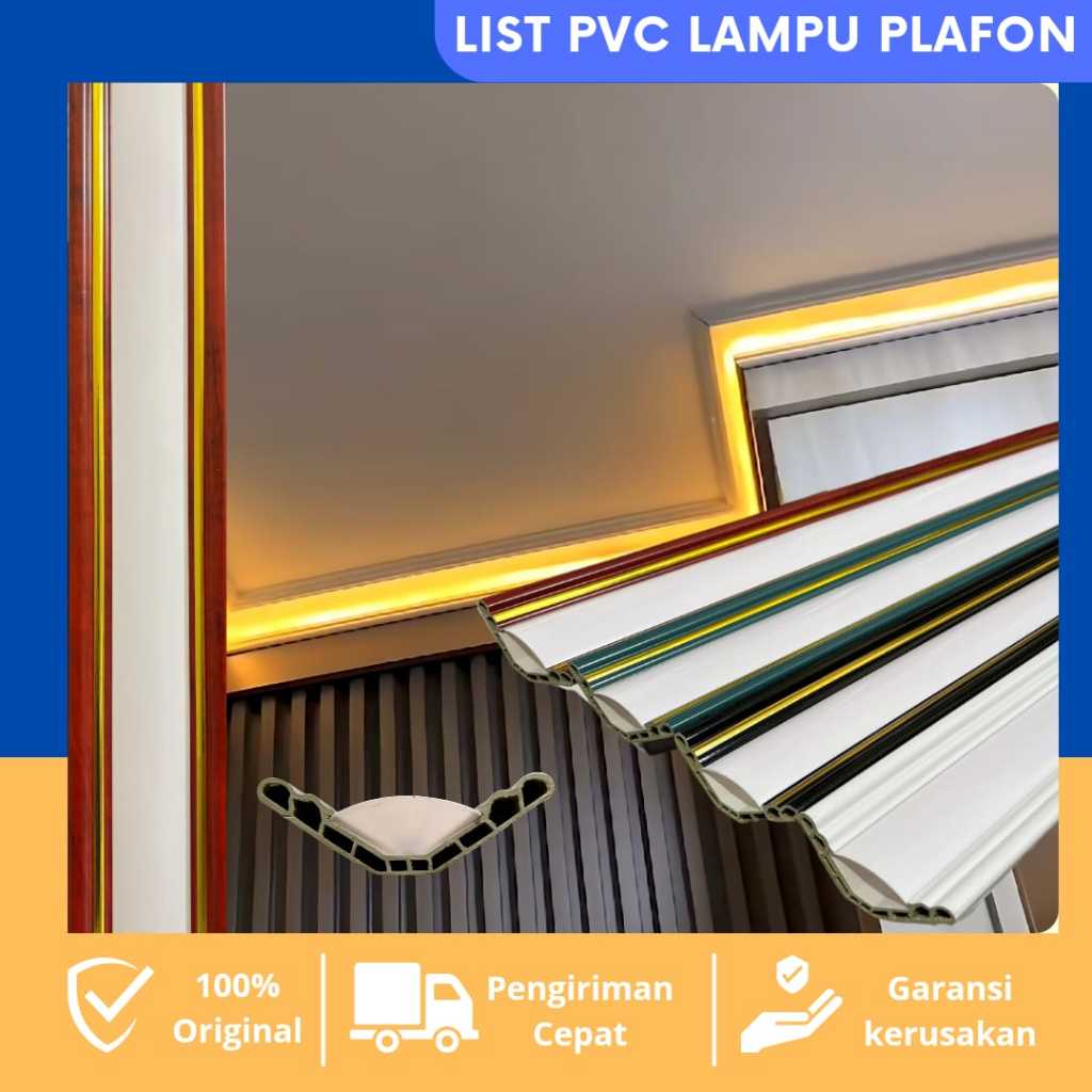 Jual List Lampu Plafon PVC/ List Gold/ List Lampu LED Termurah | Shopee Indonesia