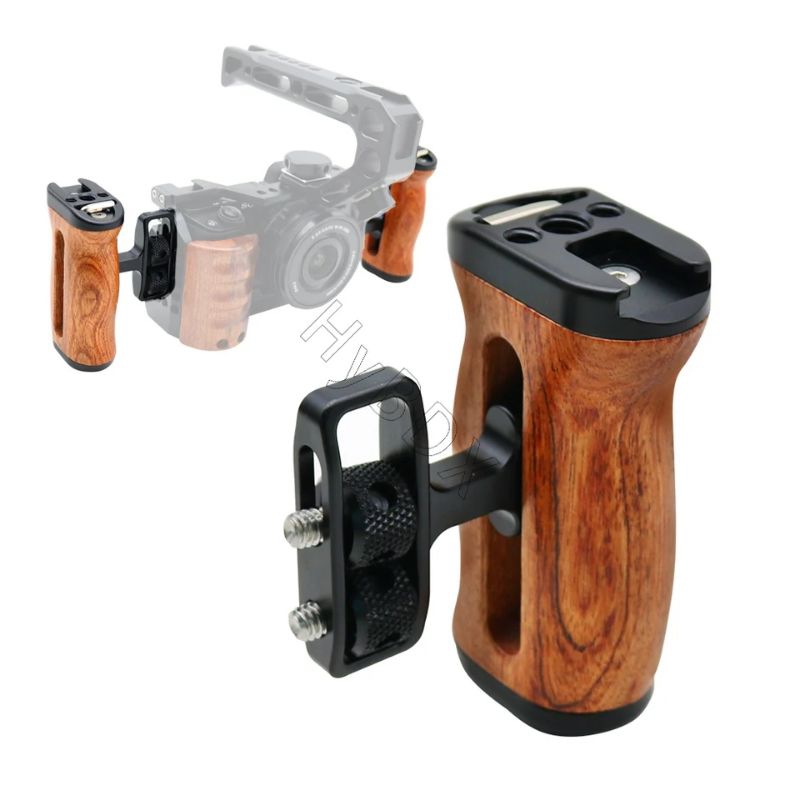 Jual Uurig R075 side handle wooden wood hand grip rig cage kamera ...