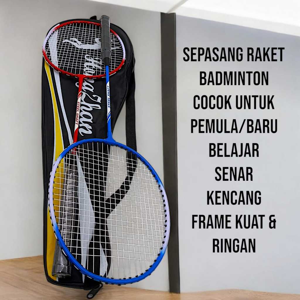 Jual Raket Badminton Sepasang Harga Promo Frame Kuat Dan Ringan Untuk ...