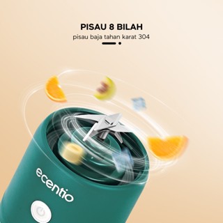 Jual ecentio blender 8 mata pisau 2 botol+Gelas Tumbler 450ml Jus Portable elektrik juicer Ice ...