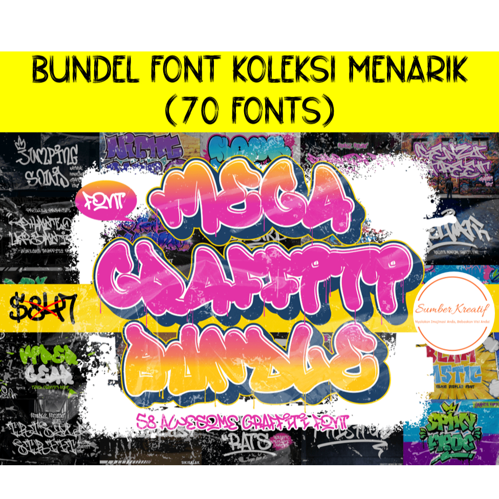 Jual Paket Mega Font Grafiti (58 fonts) | Shopee Indonesia
