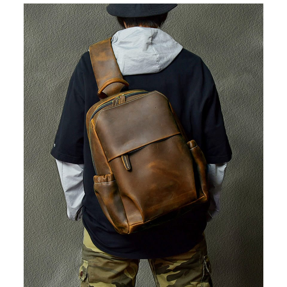 Jual TAS RANSEL SELEMPANG DADA VINTAGE STYLE / BERBAHAN KULIT SAPI ...