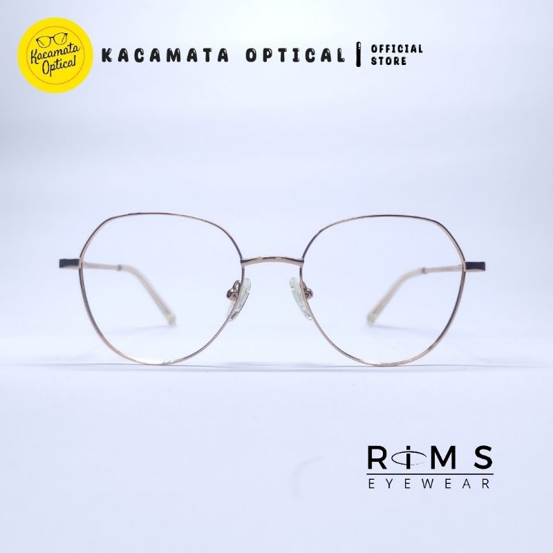 Jual RIMS EYEWEAR - Frame RIMS23136 Oval Rose Gold Besi Plastik Acetate ...