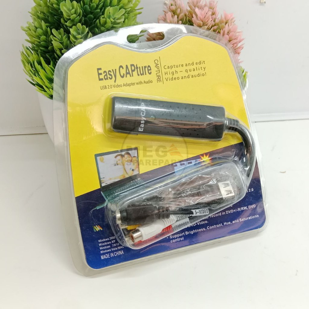 Jual USB EASY CAP VIDEO DVD CAPTURE 1 CHANNEL ADAPTER CARD | Shopee Indonesia