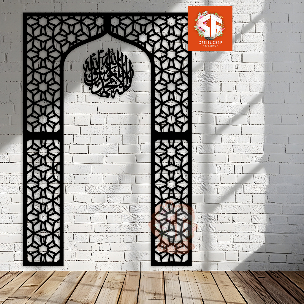 Jual Pajangan Walldecor Hiasan Dinding "Mihrab Mushola Kotak + Tauhid ...