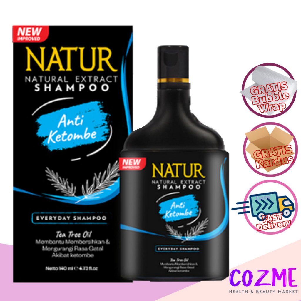 Jual NATUR Hair Shampoo Anti Dandruff Anti Ketombe with Tea Tree Oil | Shopee Indonesia
