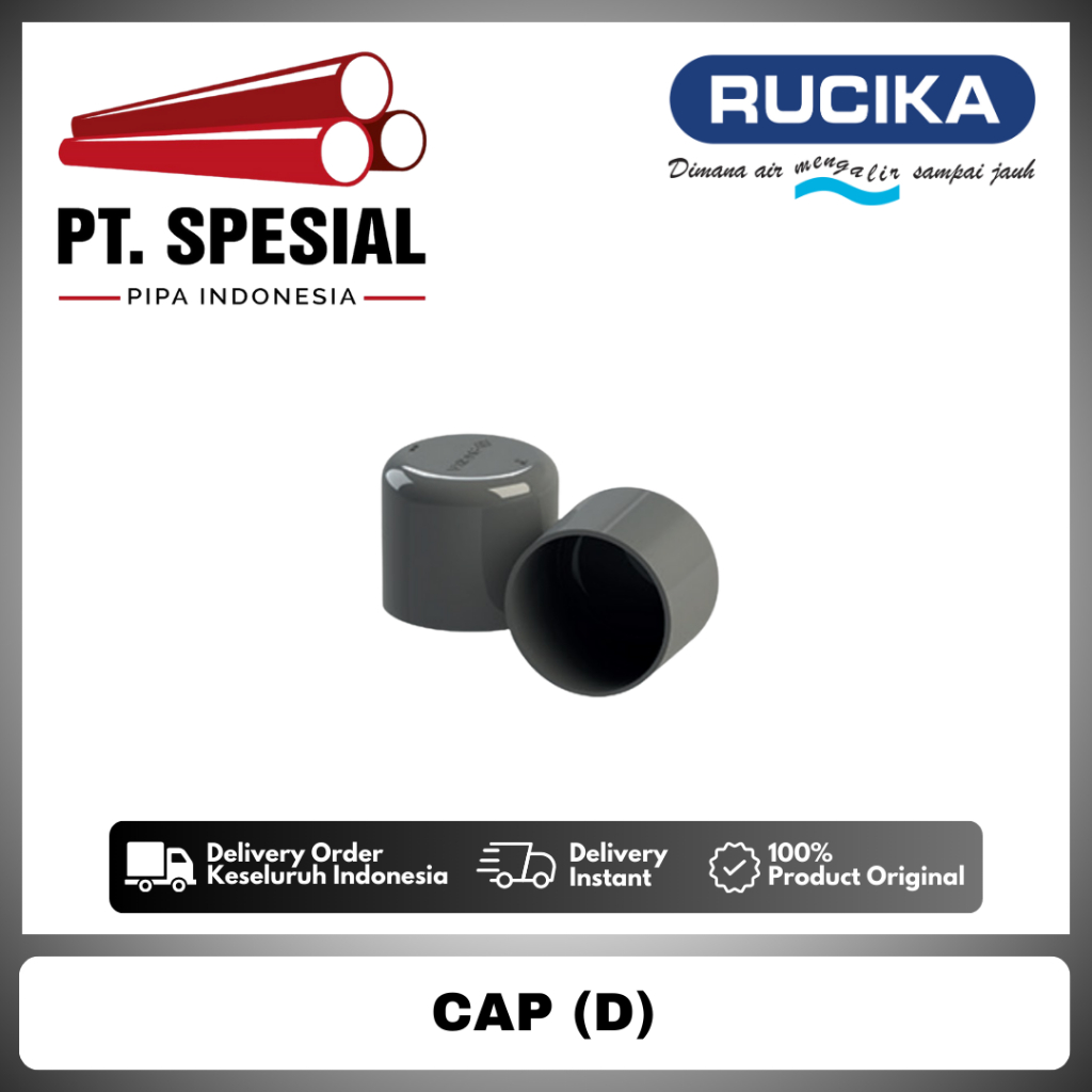 Jual Dop D 3 Inch PVC Rucika / Dop D / End Cap PVC D Rucika / Cap D PVC ...