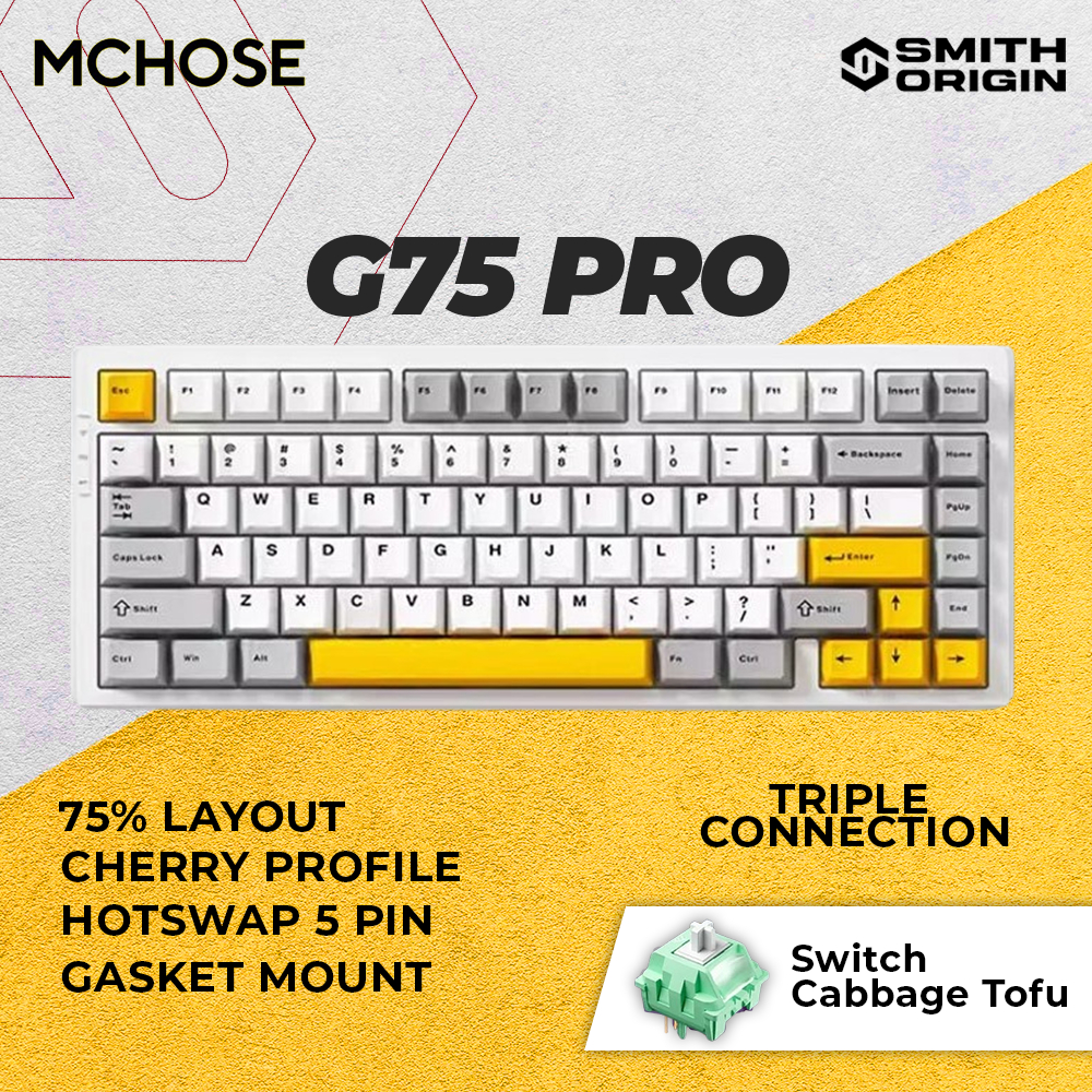 Jual MCHOSE G75 Pro Wireless Mechanical Keyboard | Shopee Indonesia