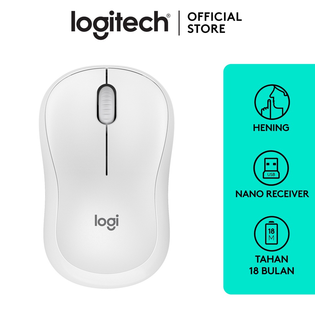 Jual Logitech M22 Mouse Wireless Silent Click Off White y V7R7 | Shopee ...