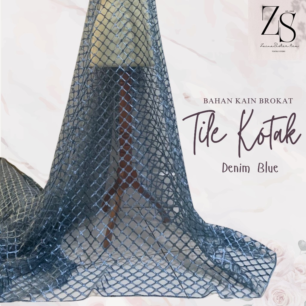 Jual Kain Brukat Tulle Kotak / Tile Kotak / Brukat Jaring / Tille ...