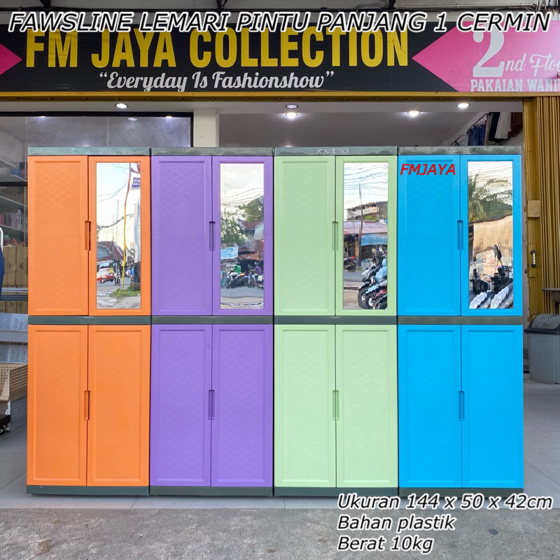 Jual FAWSLINE LEMARI PINTU PANJANG 1 CERMIN DAN 2 CERMIN || LEMARI BAJU ...